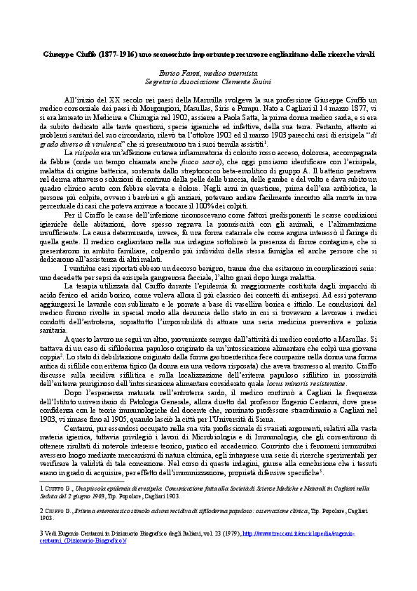(DOC) Giuseppe Ciuffo (1877-1916) uno sconosciuto importante precursore ...