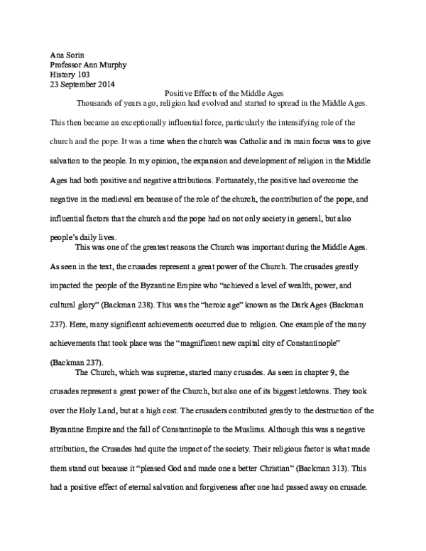 (DOC) Middle Ages His. Paper