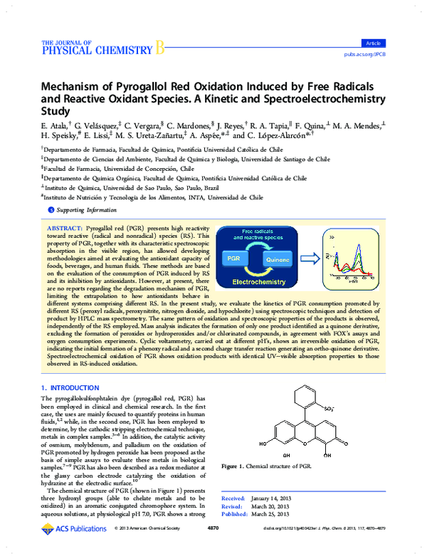 (PDF) Mechanism of Pyrogallol Red Oxidation