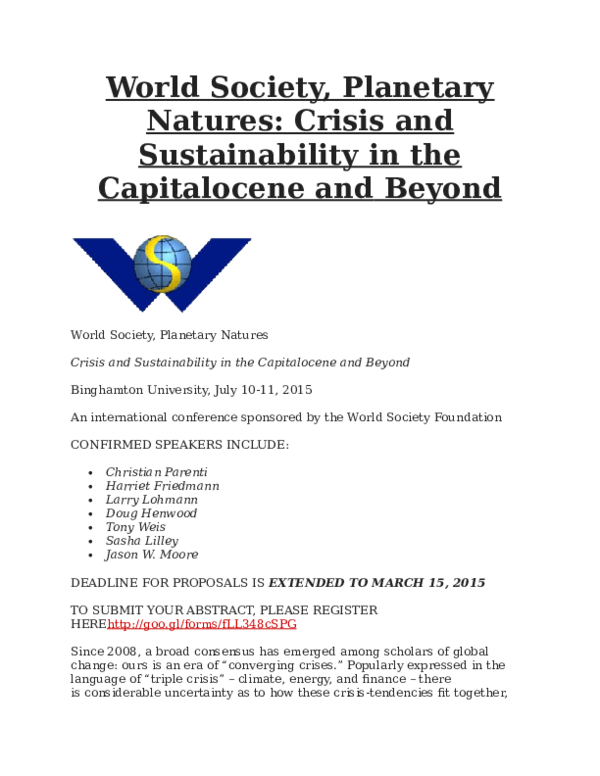 (PDF) Climates of Crisis: Life, Power, and Planetary Justice in the ...