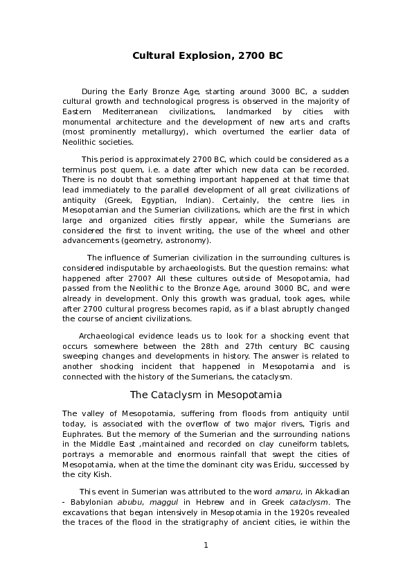 (DOC) Cultural Explosion, 2700 BC