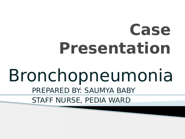 (PPT) Bronchopneumonia pedia