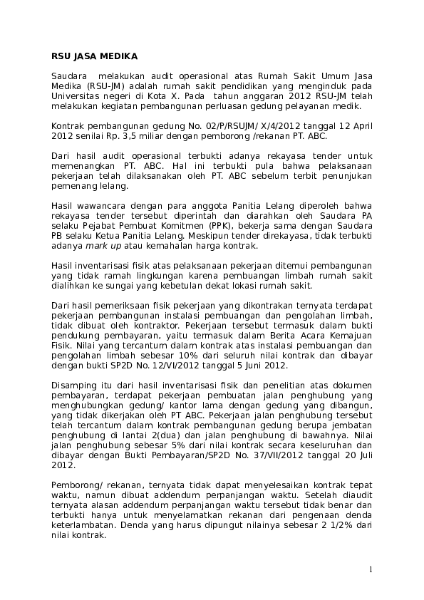 (DOC) Kasus audit investigasi di RSUD