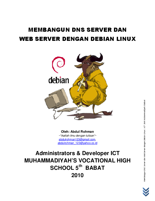 (PDF) MEMBANGUN DNS DAN WEB SERVER DENGAN DEBIAN