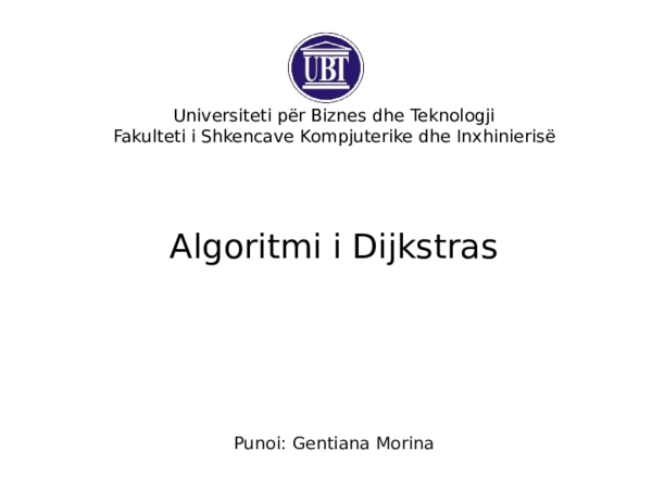 (PPT) Dijkstra algorithm