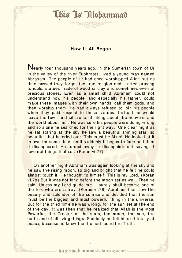 Pdf Prophet Mohammed