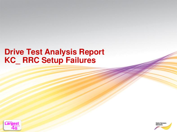(PDF) Drive Test Analysis Report KC RRC Setup Failures