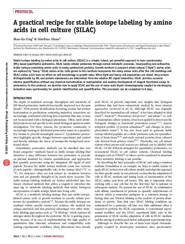 (PDF) SILAC