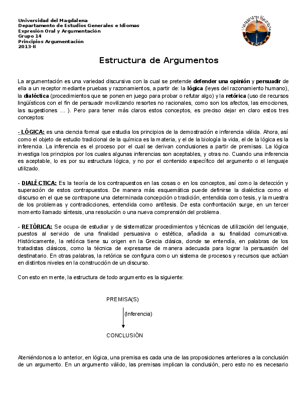 (DOC) ESTRUCTURA DE ARGUMENTOS