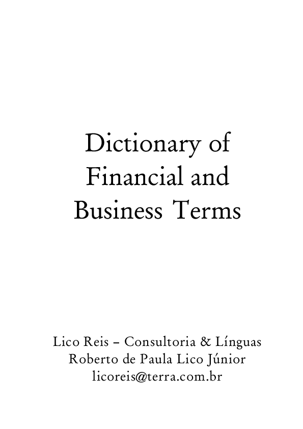 (PDF) Dictionary of Finantial and Business Terms