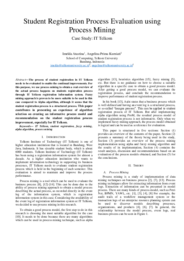 pdf-student-registration-process-evaluation-using-process-mining-case