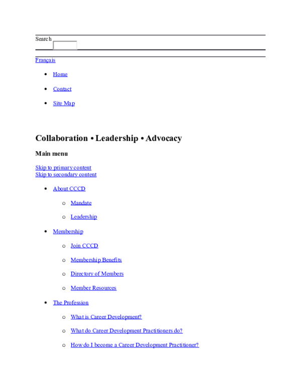 (DOC) Collaboration @BULLET Leadership @BULLET Advocacy Main menu Skip ...