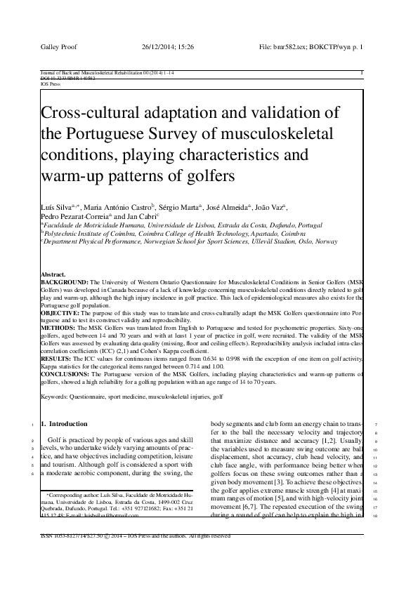 (PDF) Cross-cultural adaptation and validation of the Portuguese version of the Parental ...