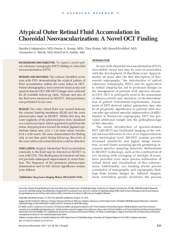 (PDF) Atypical outer retinal fluid accumulation in choroidal ...