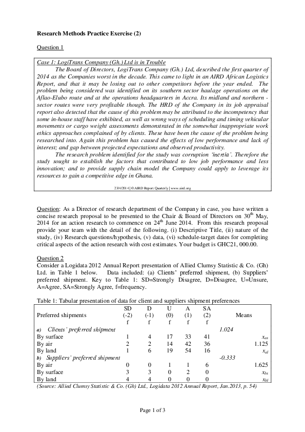 (PDF) Research Methods Practice Exercise (2)