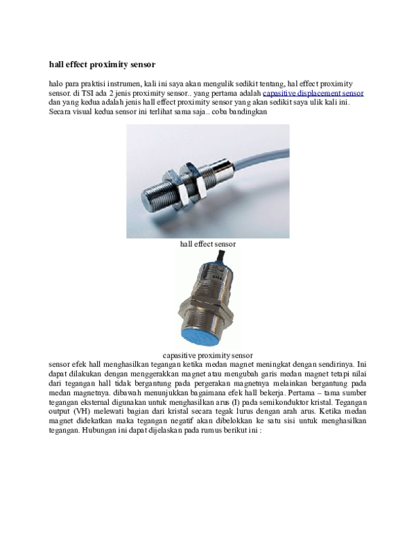 (DOC) hall effect proximity sensor