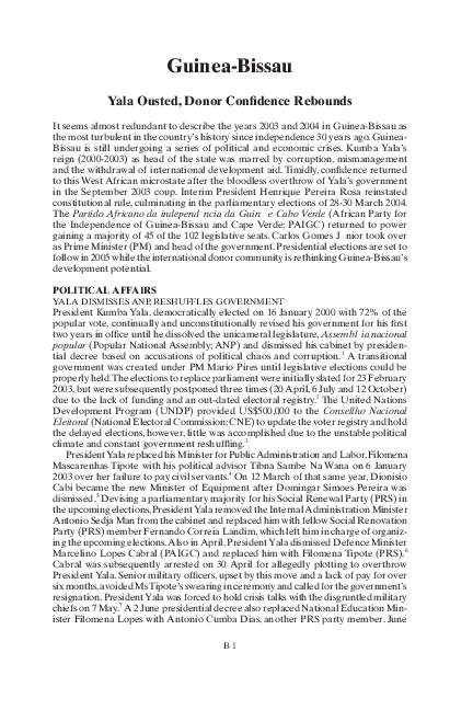 (PDF) 2011. Guinea-Bissau. In Africa Contemporary Record: Survey and ...