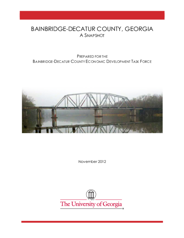 (PDF) Bainbridge-Decatur County, Georgia Community Assessment