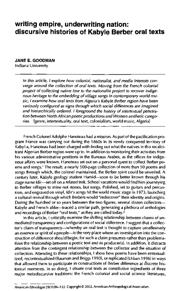 (PDF) writing empire, underwriting nation: discursive histories of ...