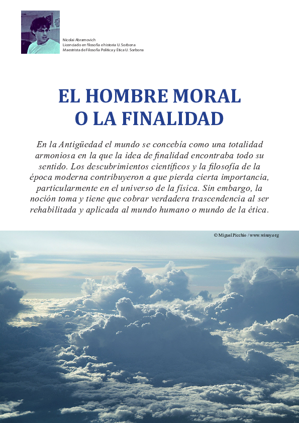 (PDF) El hombre moral o la finalidad