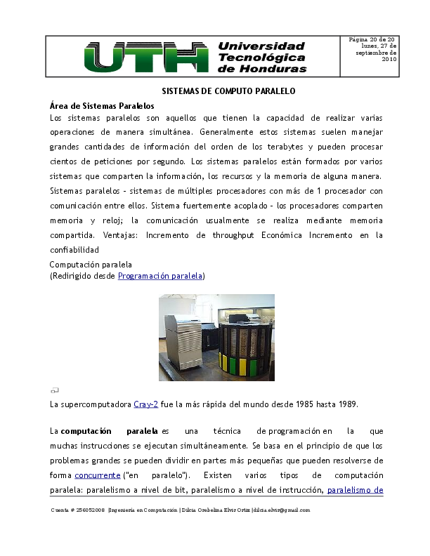 (DOC) SISTEMAS DE COMPUTO PARALELO