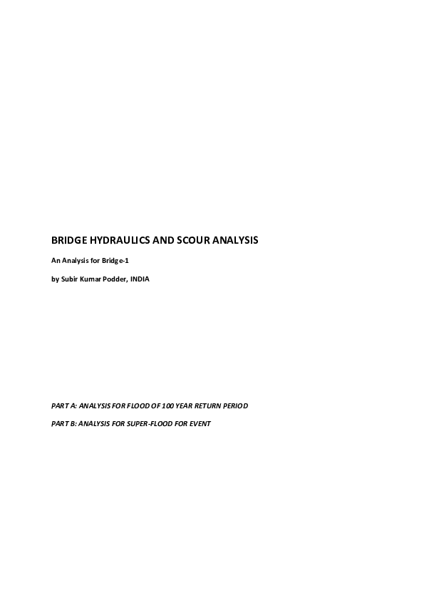 (PDF) Bridge Hydraulics and Scour Analysis