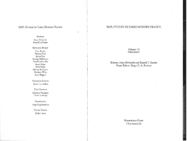 (PDF) (2010) ‘The definition of obscene material 1570-1615: Ambroise ...