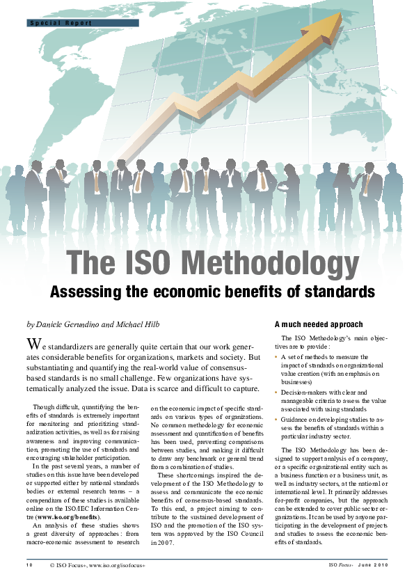 (PDF) The ISO Methodology – Assessing the Economic Benefits of Standards