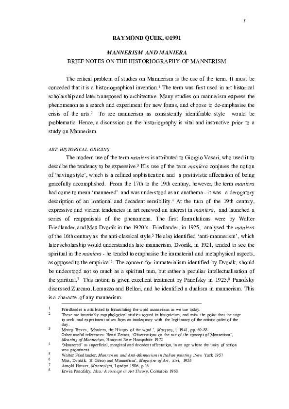 (PDF) Maniera