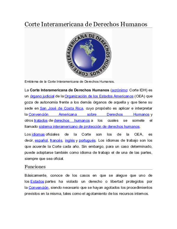 (DOC) Corte Interamericana de Derechos Humanos
