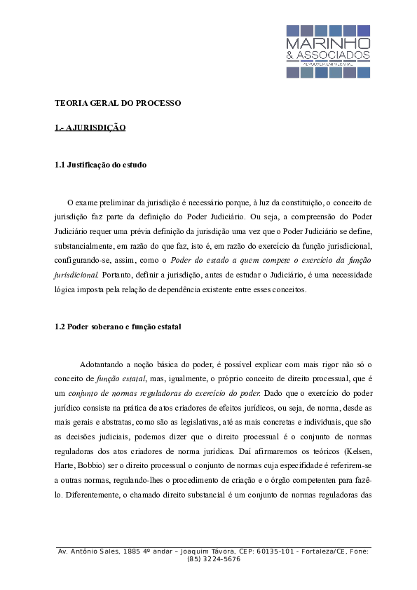Doc Teoria Geral Do Processo