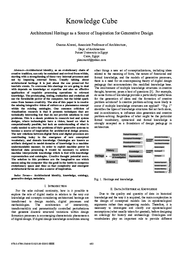 (PDF) Knowledge Cube - Architectural Heritage as a Source of ...