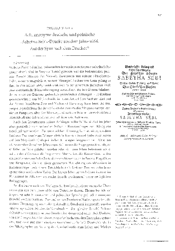 (PDF) Acht anonyme deutsche und polnische »Sabetha Sebi«-Drucke aus dem ...