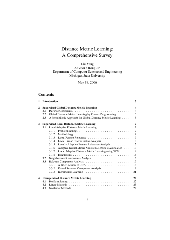 (PDF) Distance Metric Learning: A Comprehensive Survey | Liu Yang ...