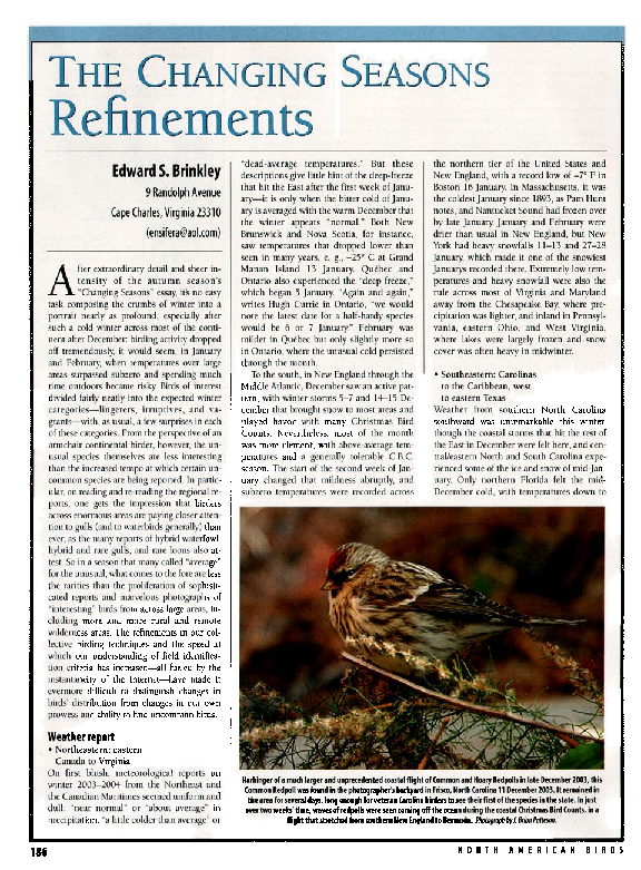 (PDF) The Changing Seasons / Winter 2003-2004