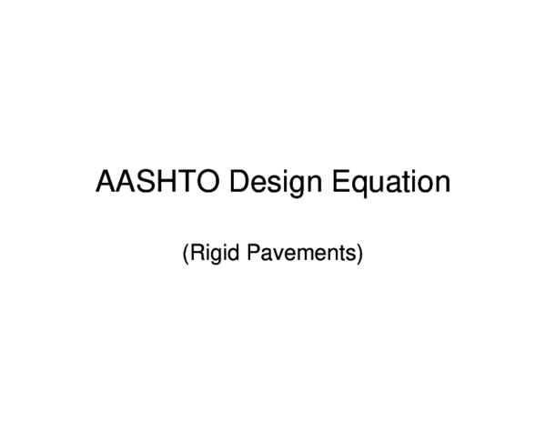 (PDF) 20 - AASHTO Design Equation (Rigid)