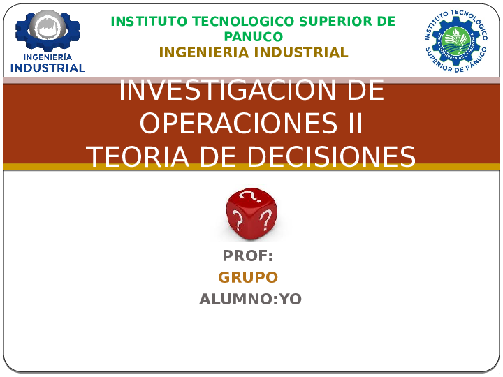 (PPT) INVESTIGACION DE OPERACIONES ii