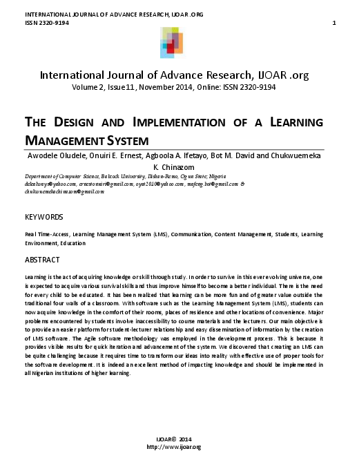 (PDF) THE-DESIGN-AND-IMPLEMENTATION-OF-A-LEARNING-MANAGEMENT-SYSTEM