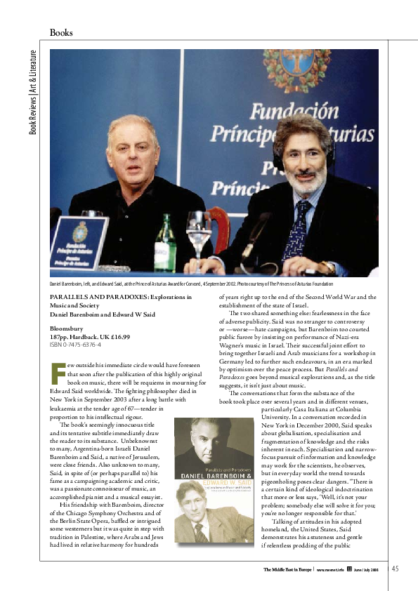 (PDF) BOOK REVIEW: PARALLELS AND PARADOXES: Explorations in Music and ...