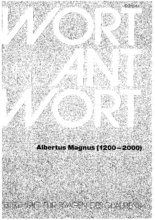 (PDF) Albertus Magnus - Der Denker des Ganzen