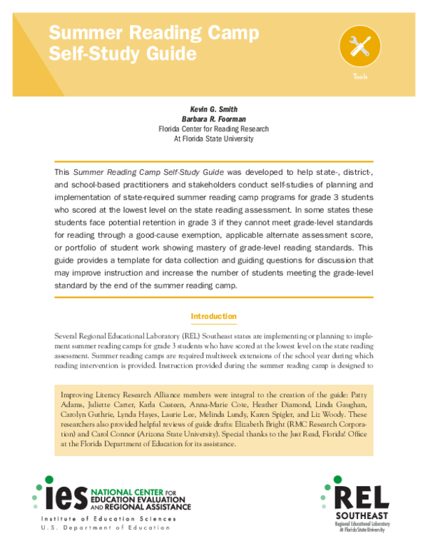 (PDF) Summer Reading Camp Self-Study Guide