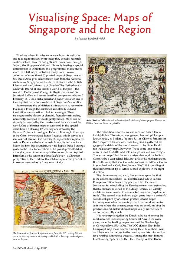 (PDF) Visualising Space: Historical Maps of Singapore and Southeast Asia