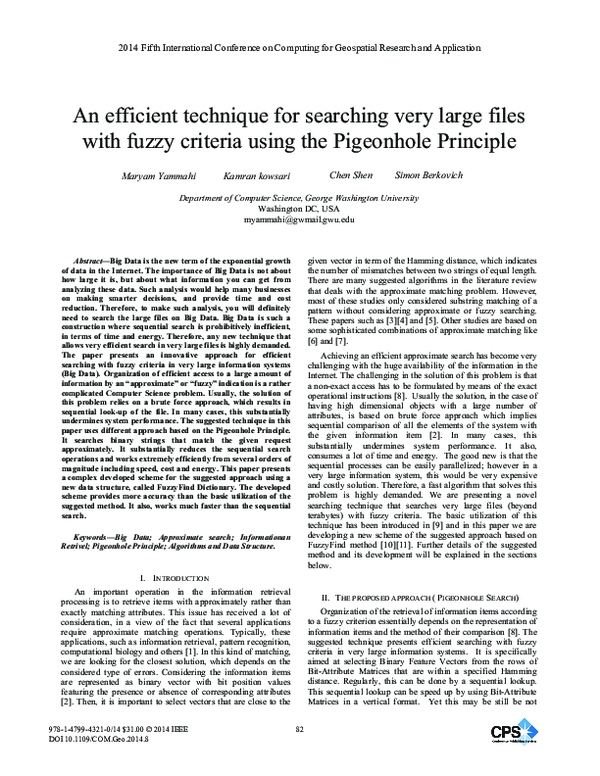(PDF) An efficient technique for searching very large files with fuzzy criteria using the ...