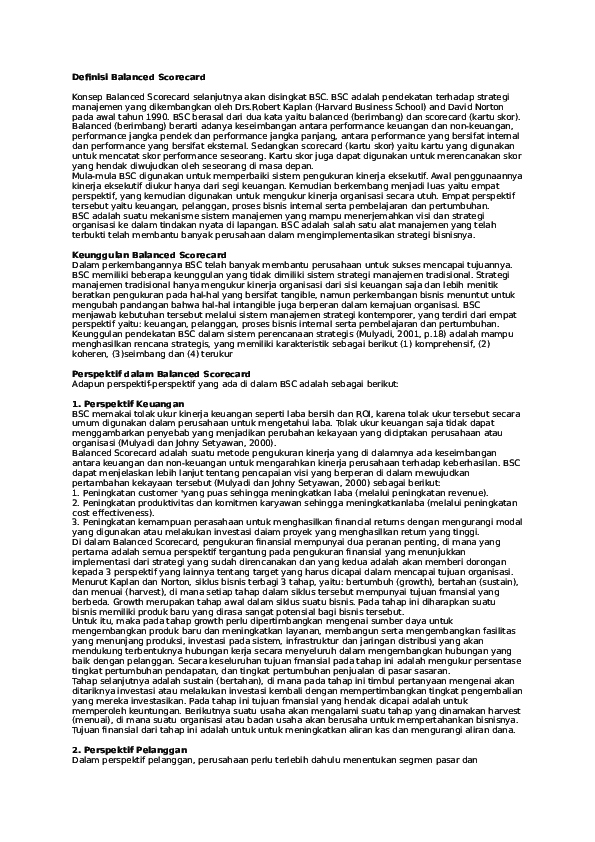 (DOC) Definisi Balanced Scorecard