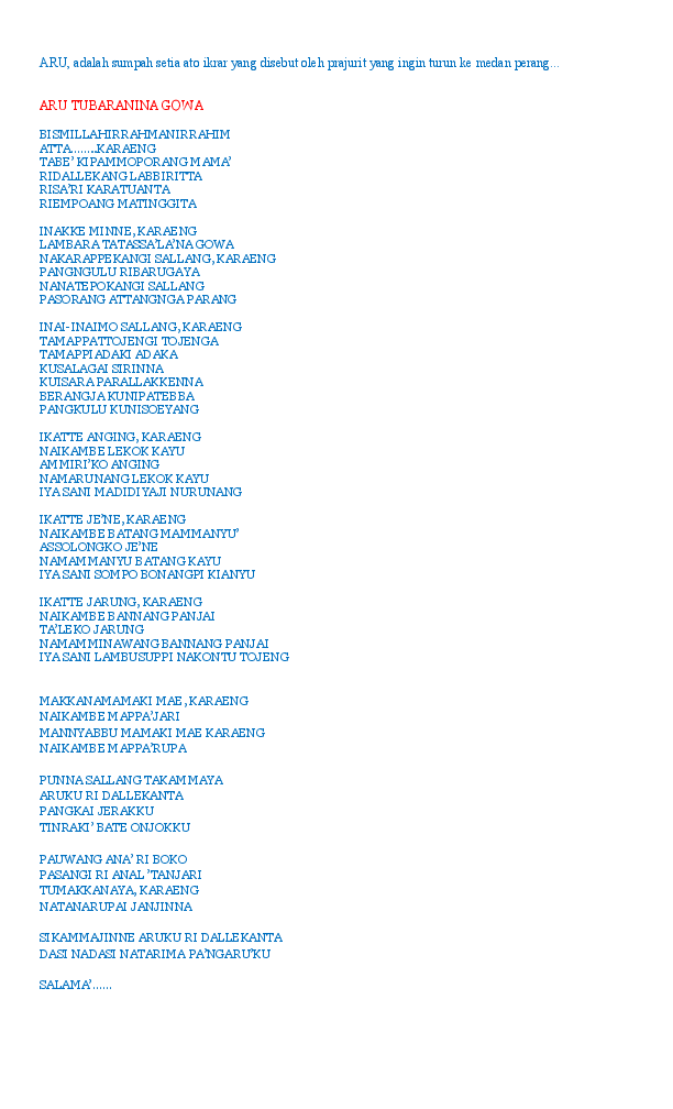 (DOC) ARU TU BARANINA GOWA