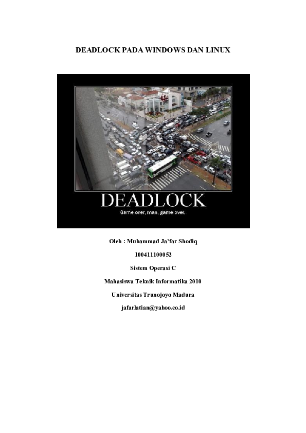(PDF) DEADLOCK PADA WINDOWS DAN LINUX