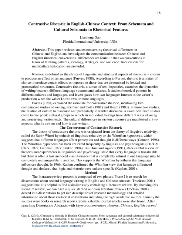 (PDF) Contrastive Rhetoric in English-Chinese Context- From Schemata an.pdf