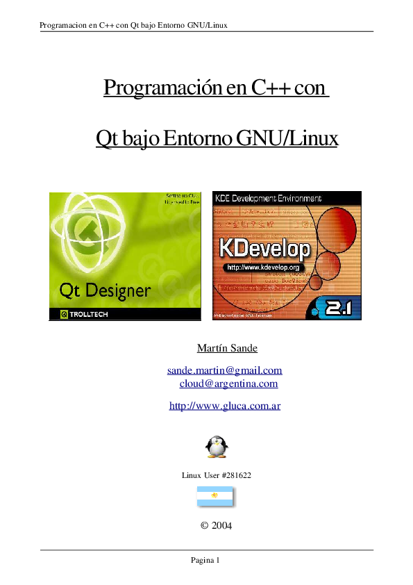 (PDF) Programación en C++ usando QT bajo GNU/LINUX