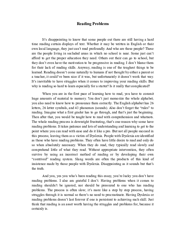 (DOC) Reading Problems