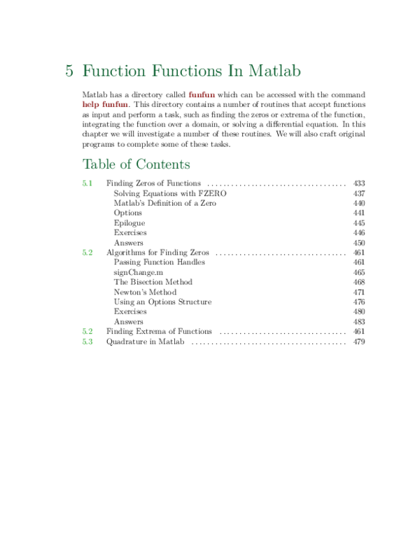 anonymous function matlab for loop